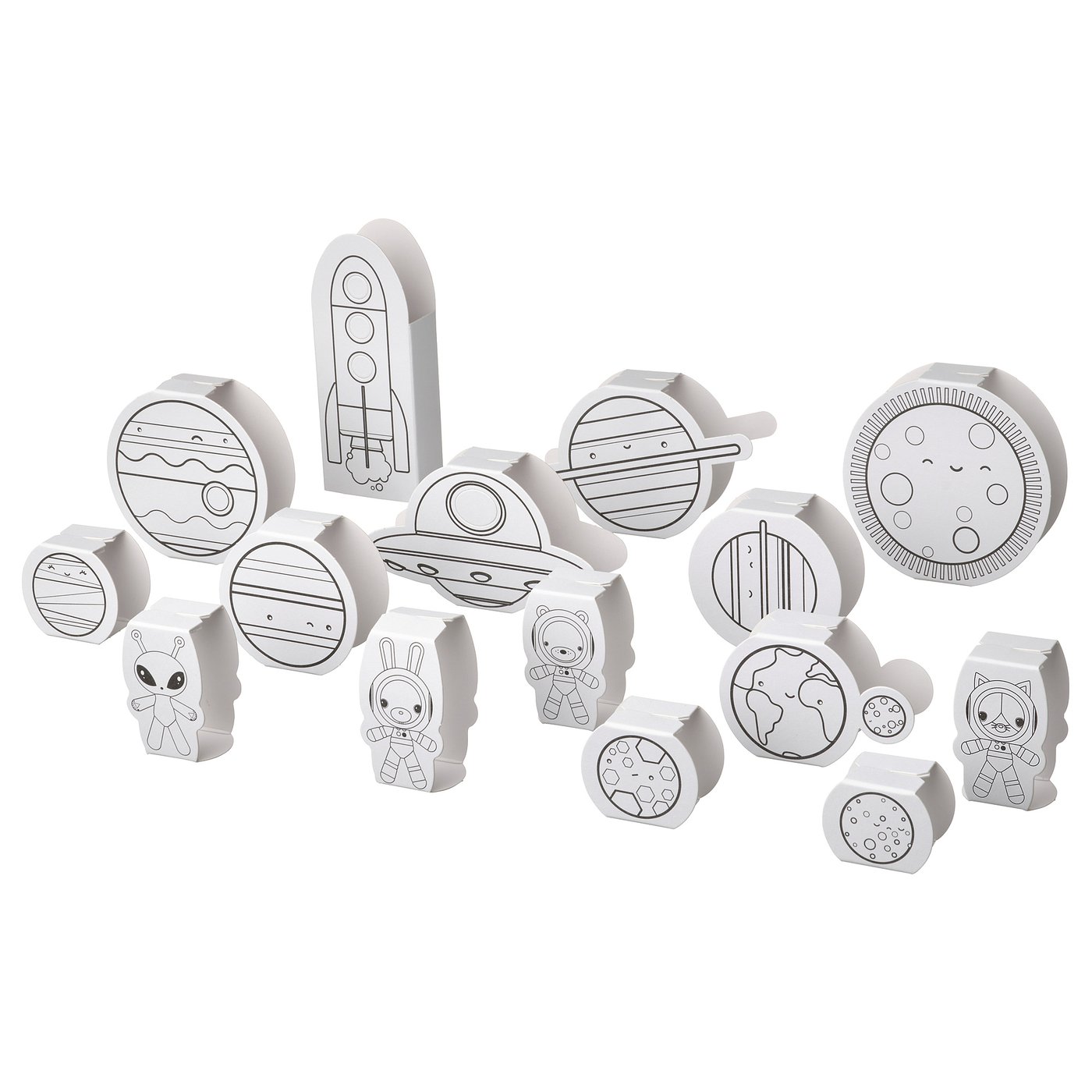 AFTONSPARV 15-piece cardboard template set space - IKEA