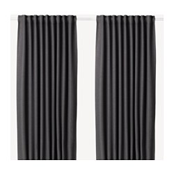 ANNAKAJSA room darkening curtains, 1 pair beige - IKEA