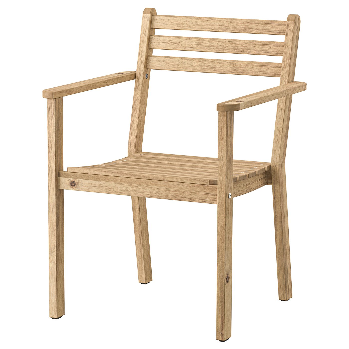 ASKHOLMEN chair with armrests, outdoor acacia - IKEA
