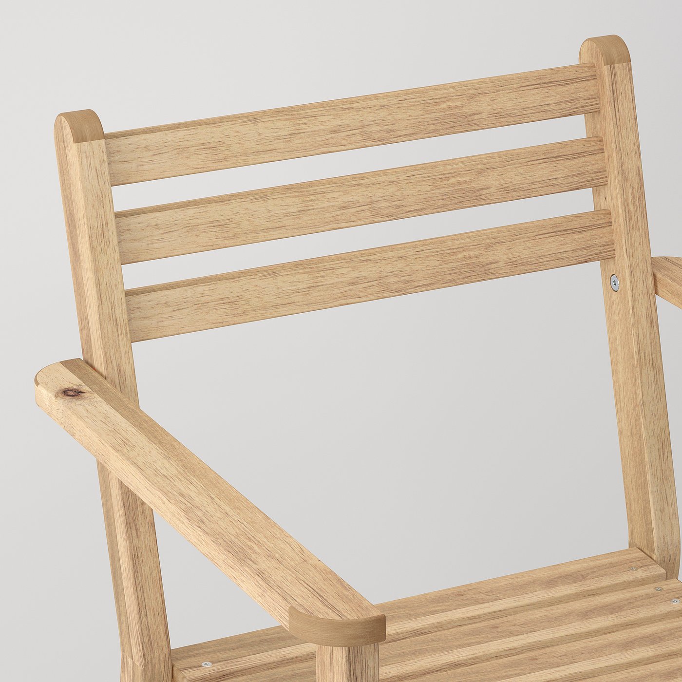 ASKHOLMEN chair with armrests, outdoor acacia - IKEA