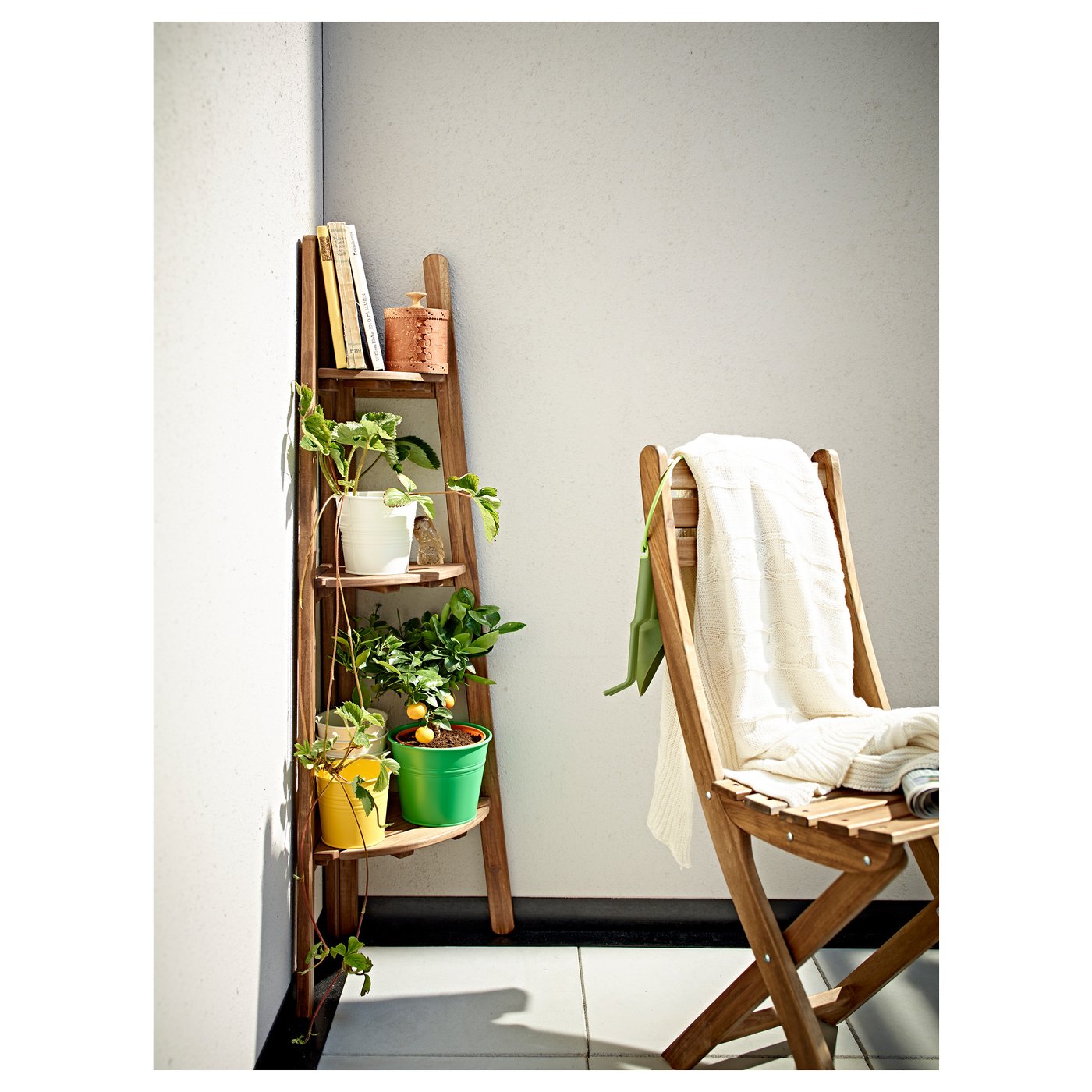 ASKHOLMEN plant stand light brown stained - IKEA