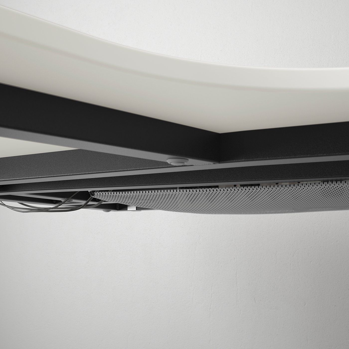 BEKANT corner desk left white/black - IKEA