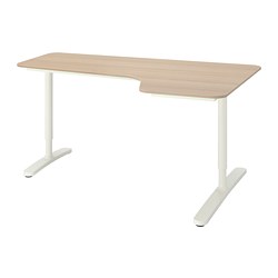BEKANT corner desk right white - IKEA
