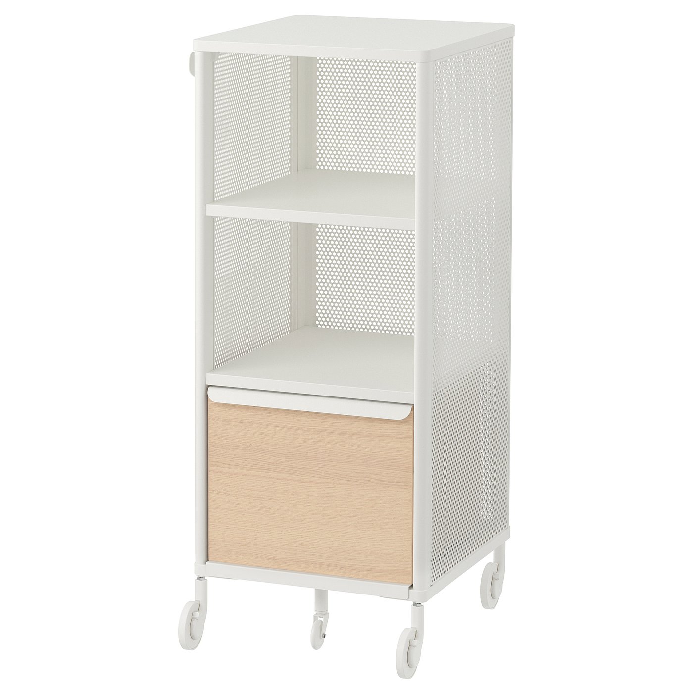 BEKANT storage unit with smart lock mesh white - IKEA