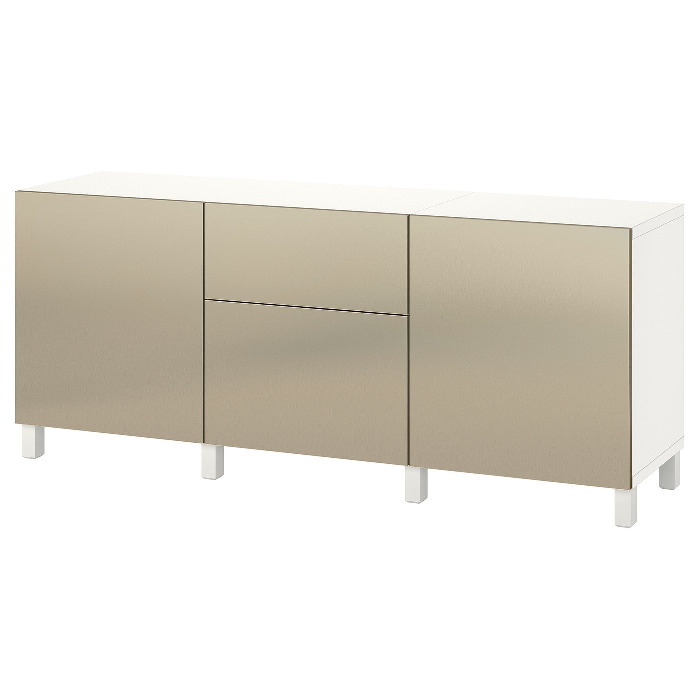 BESTÅ storage combination with drawers white Riksviken/light bronze ...