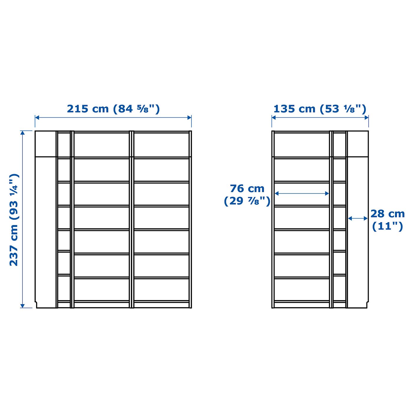 BILLY bookcase corner comb w ext units oak effect - IKEA