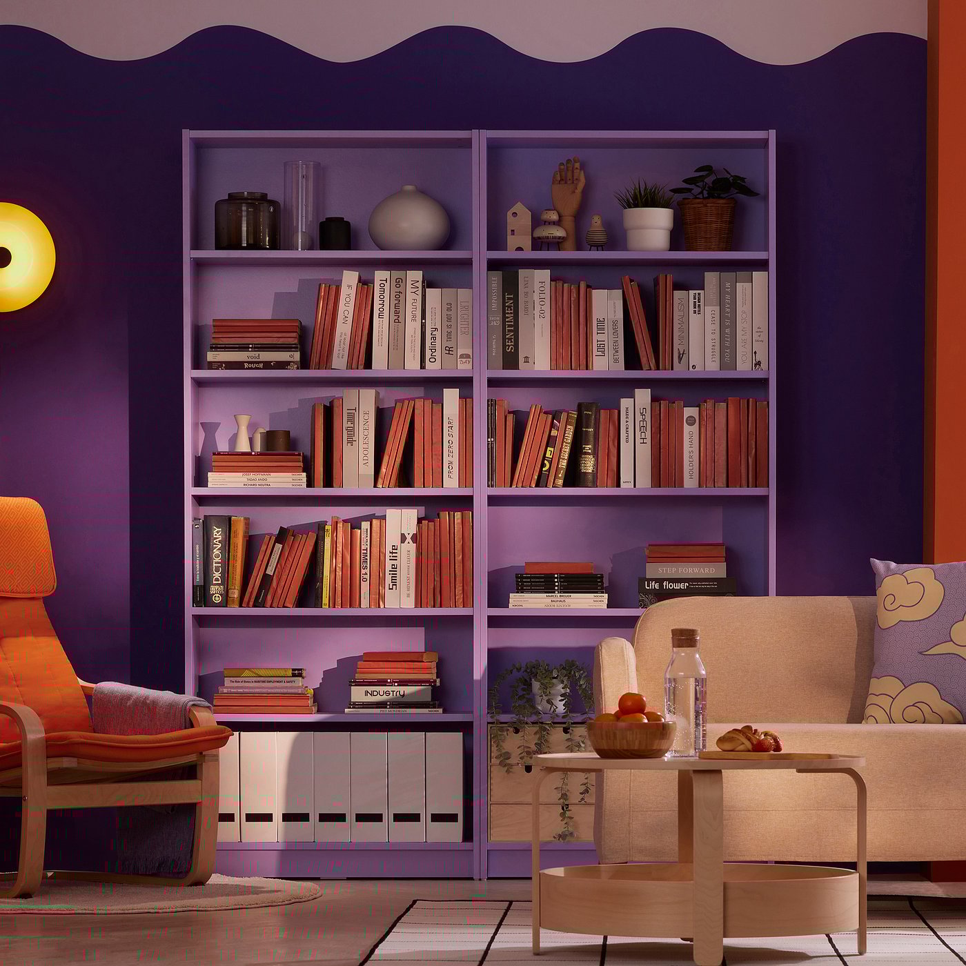 BILLY bookcase purple - IKEA