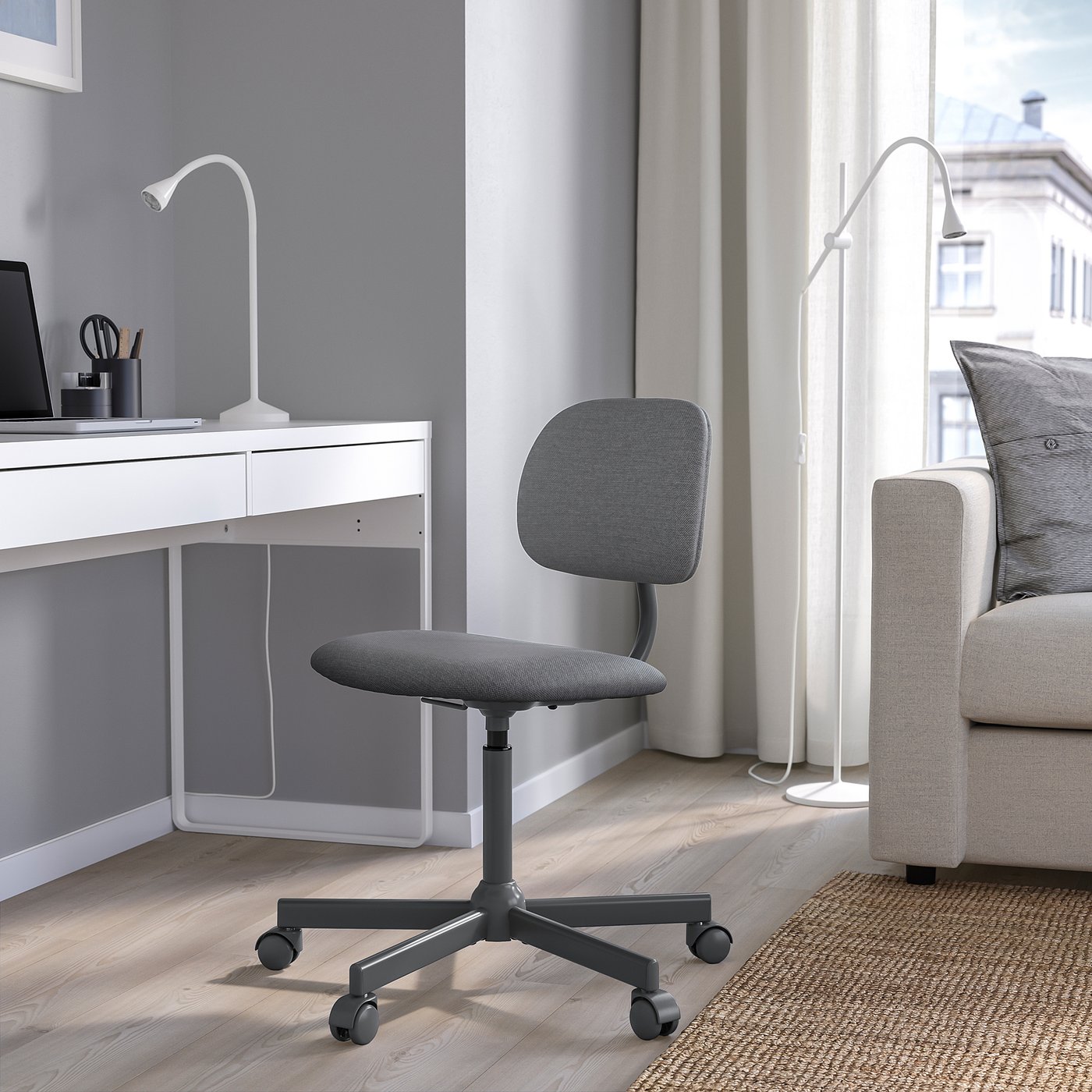BLECKBERGET swivel chair Idekulla dark grey - IKEA