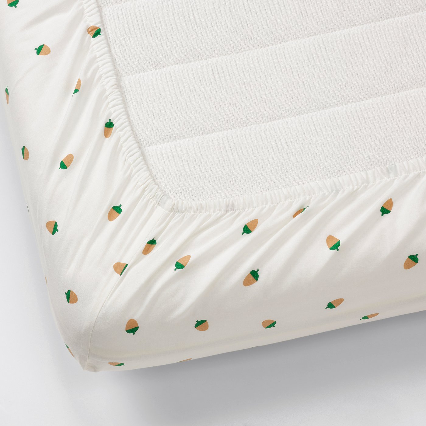 BRUMMIG fitted sheet acorn pattern/multicolour - IKEA