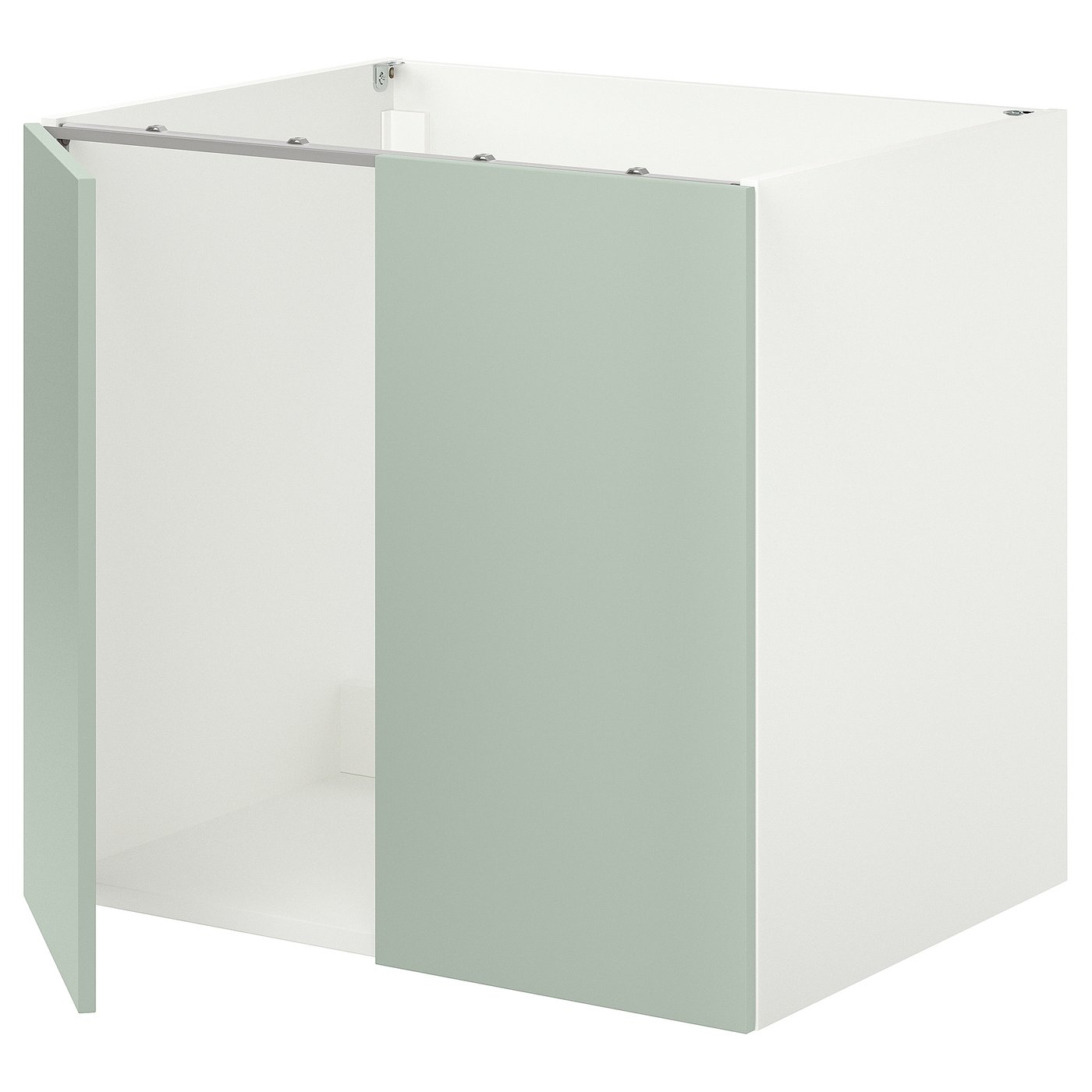 ENHET base cabinet for sink w doors white/pale grey-green - IKEA