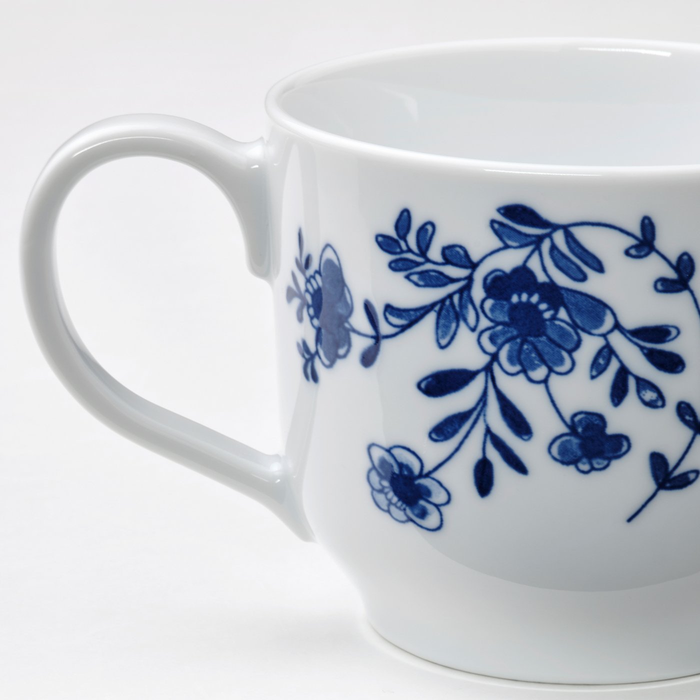 ENTUSIASM jumbo cup patterned/white blue - IKEA