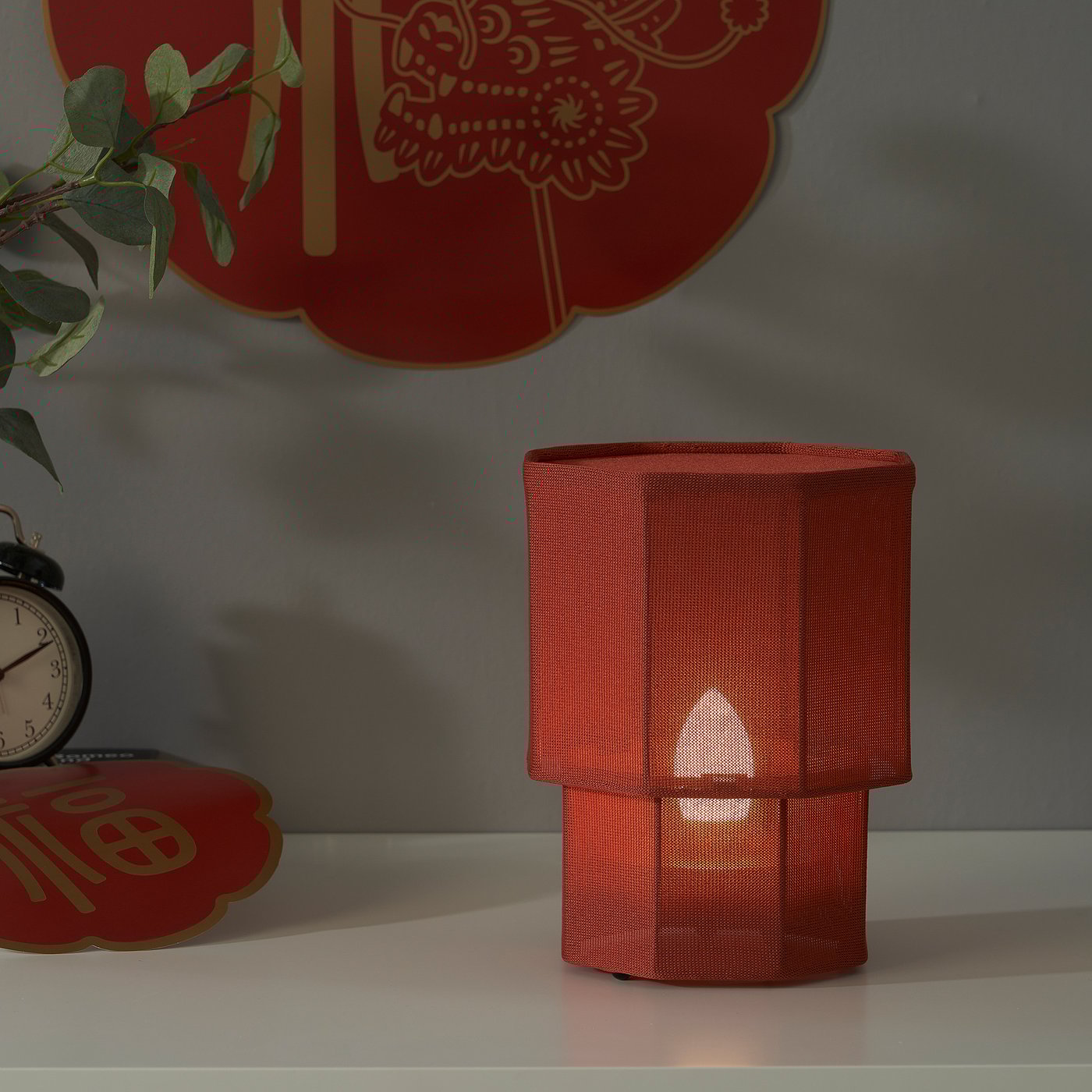 FÖSSTA LED table decoration battery-operated/red - IKEA