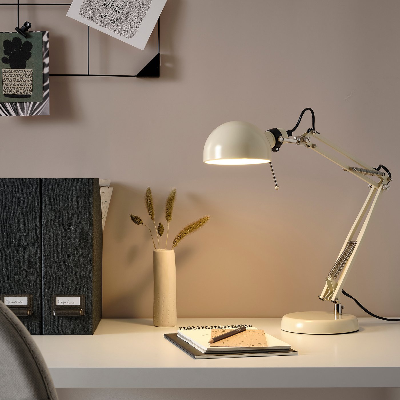 FORSÅ work lamp beige - IKEA