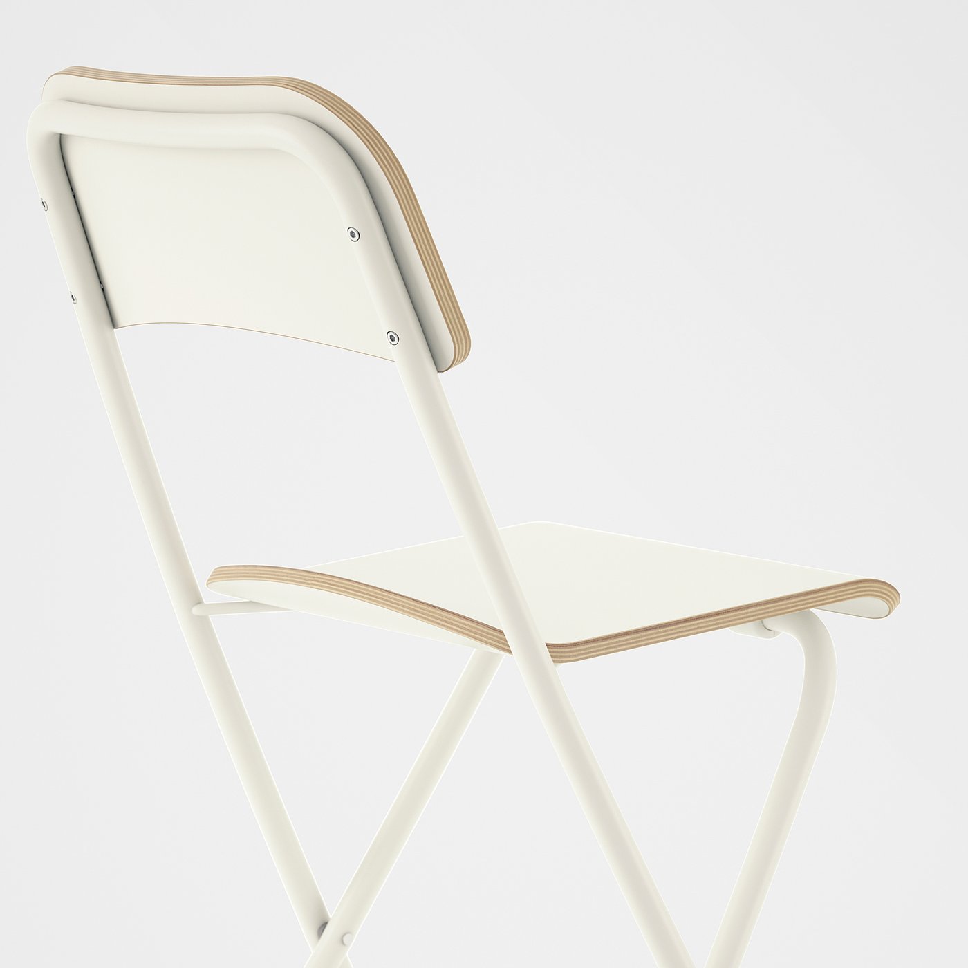 FRANKLIN bar stool with backrest, foldable white/white - IKEA
