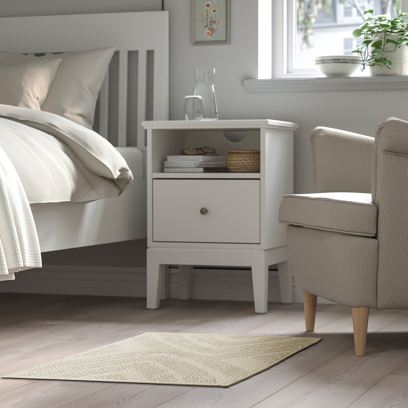 FULLMAKT rug flatwoven, in/outdoor beige/mélange - IKEA