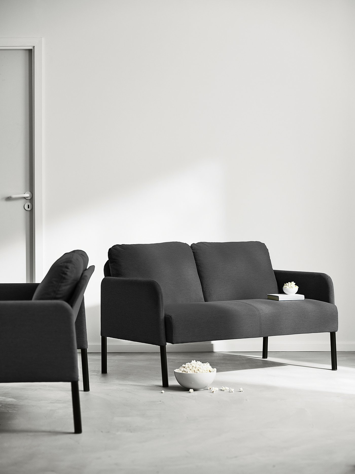 GLOSTAD 2-seat sofa Knisa dark grey - IKEA