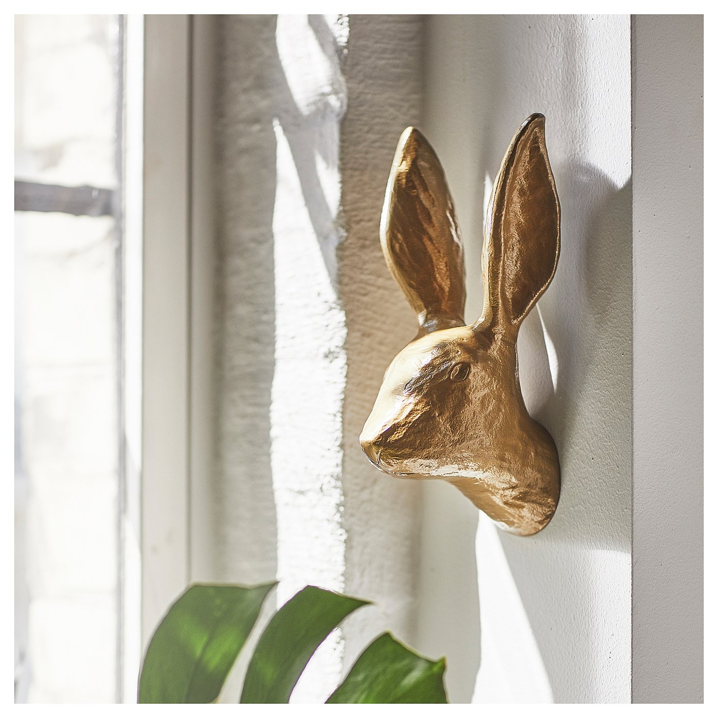 HÄGGMISPEL wall decoration rabbit/brass-colour - IKEA