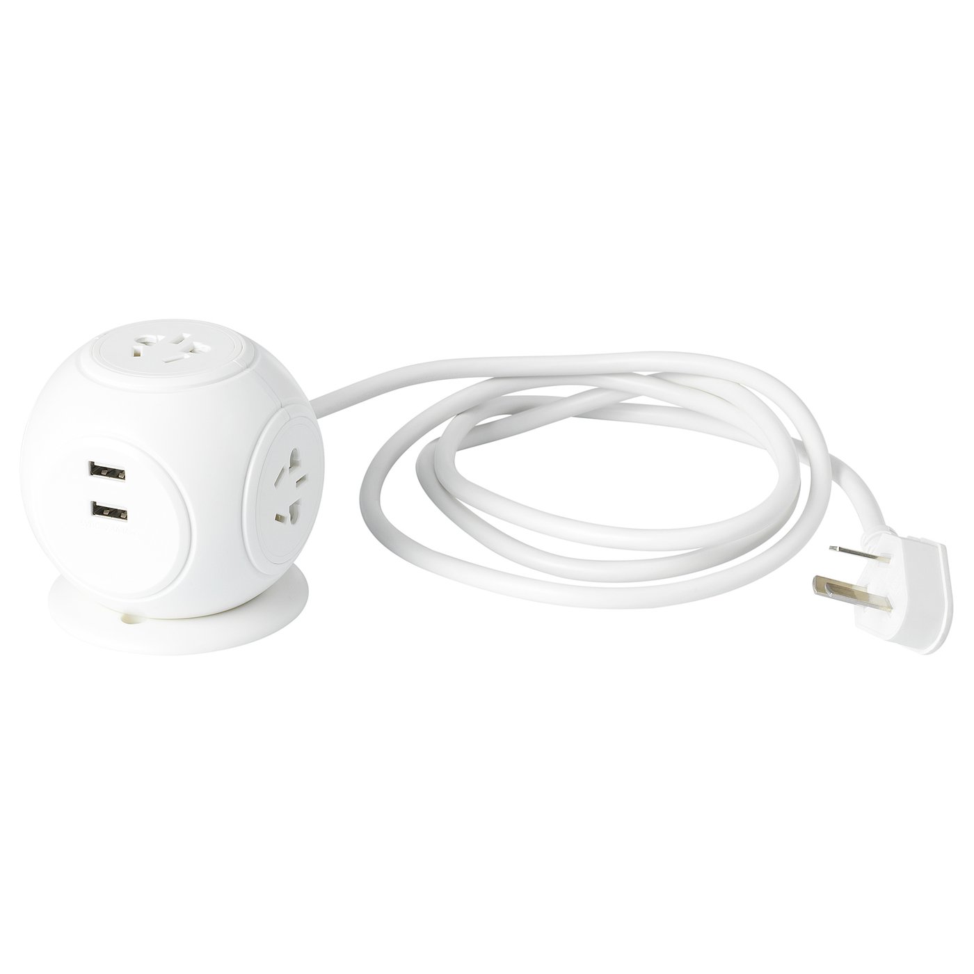 HAGSTA 3-way socket with 2 USB ports - IKEA