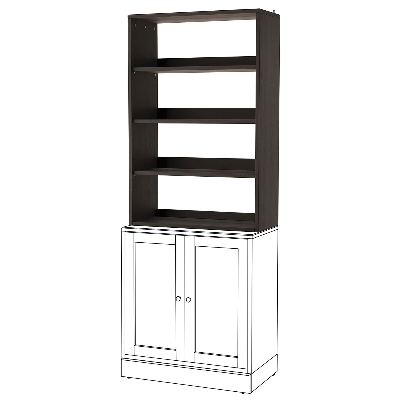 HAVSTA shelving unit dark brown - IKEA