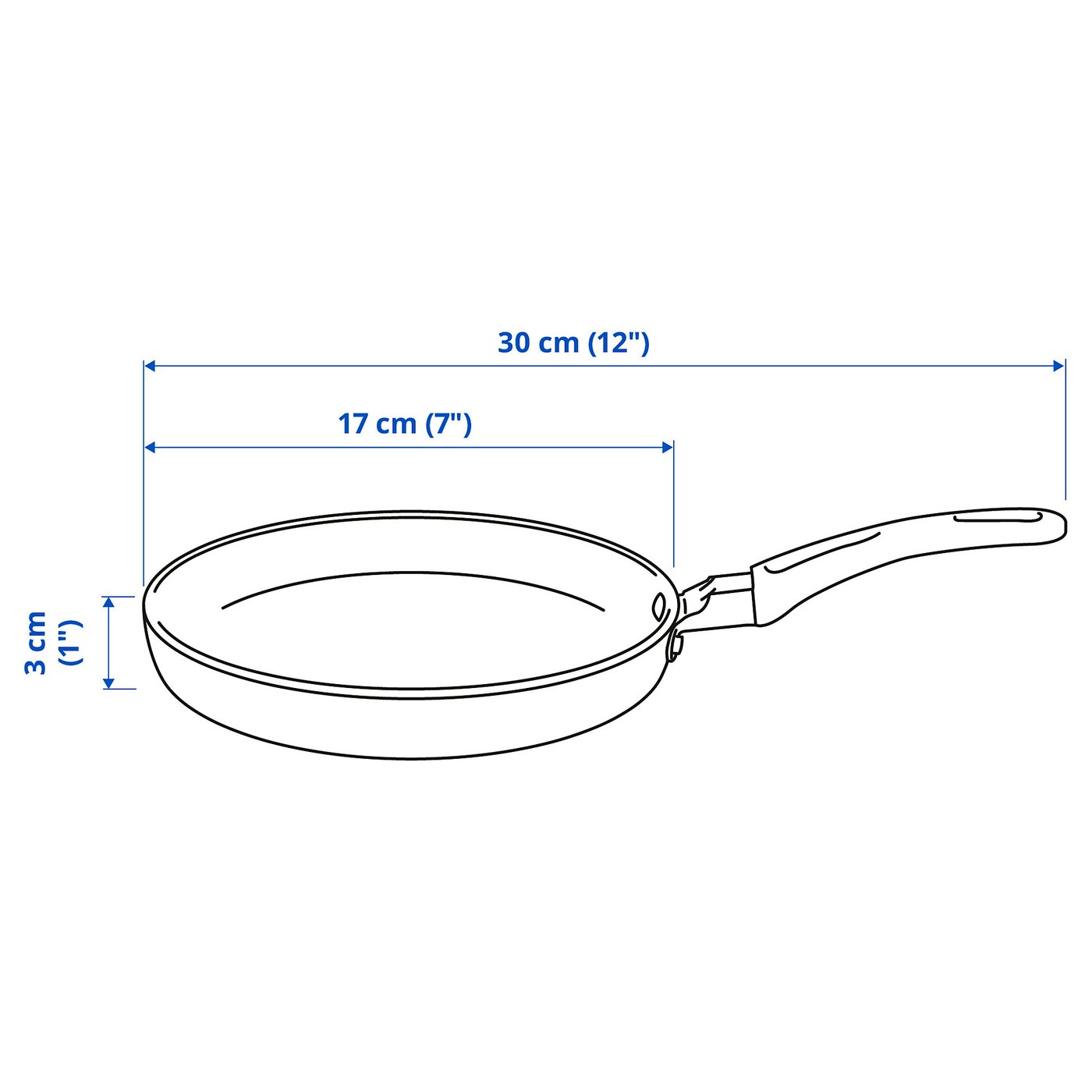 HEMLAGAD frying pan black - IKEA