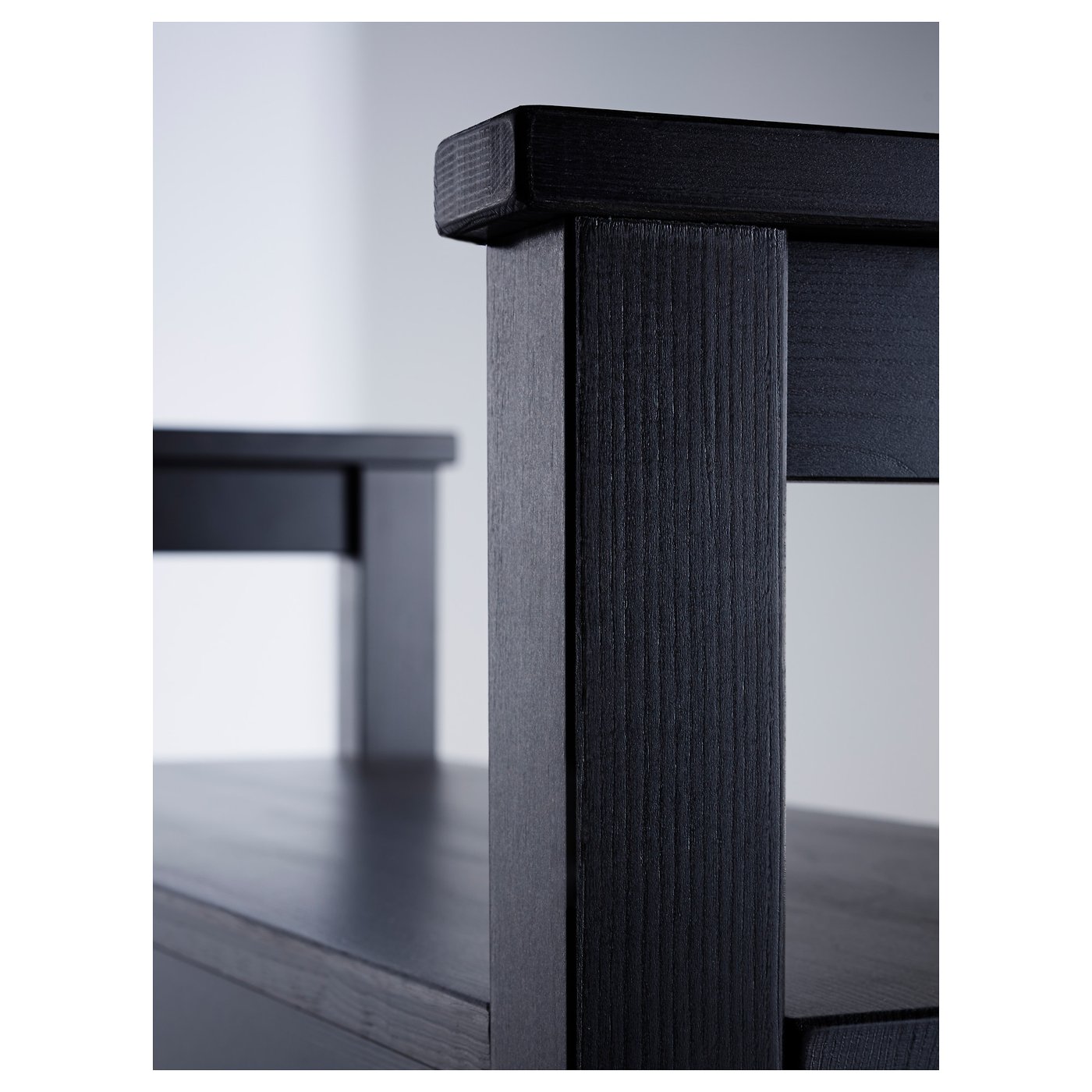 HEMNES bench with shoe storage black-brown - IKEA