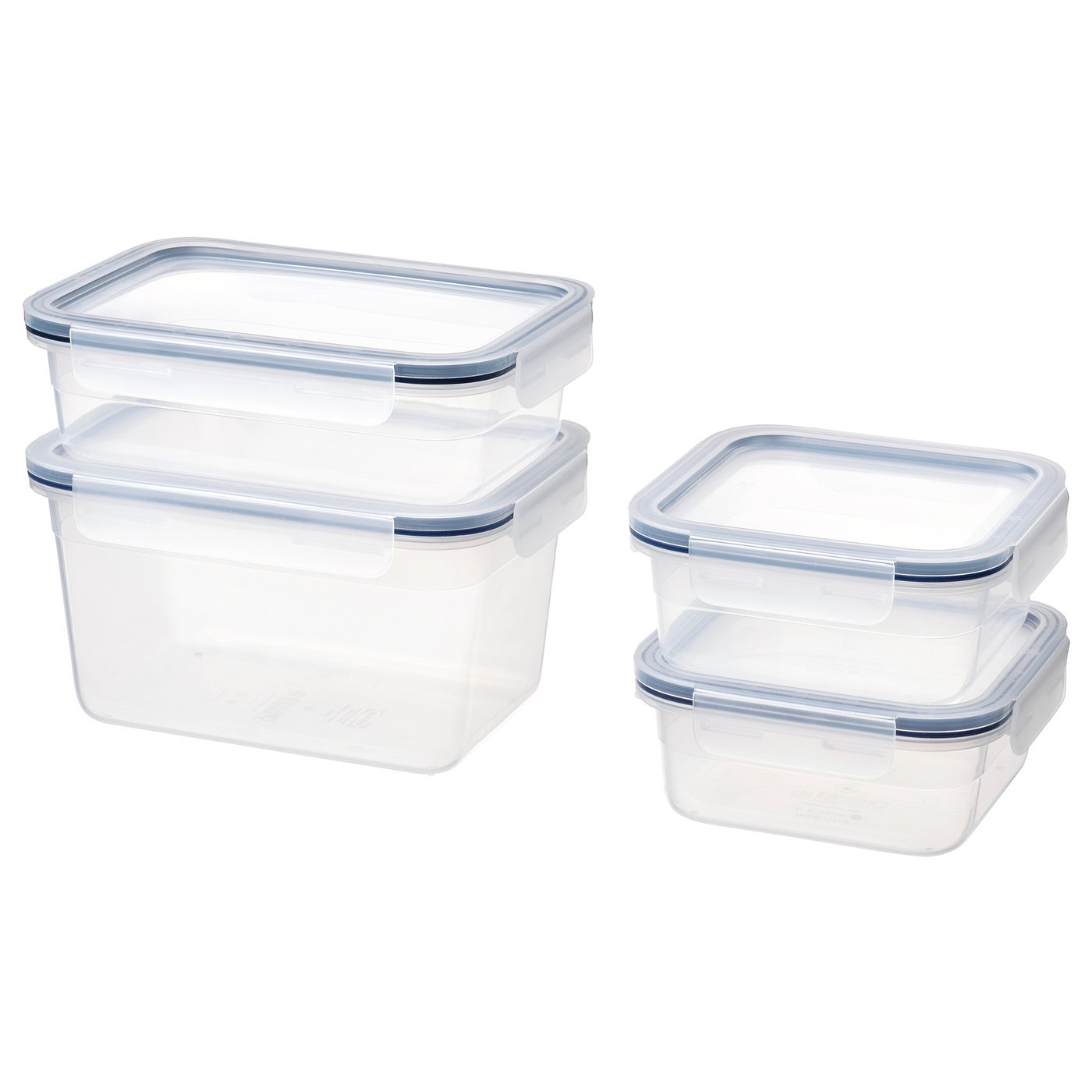 IKEA 365+ food container with lid, set of 4 plastic - IKEA