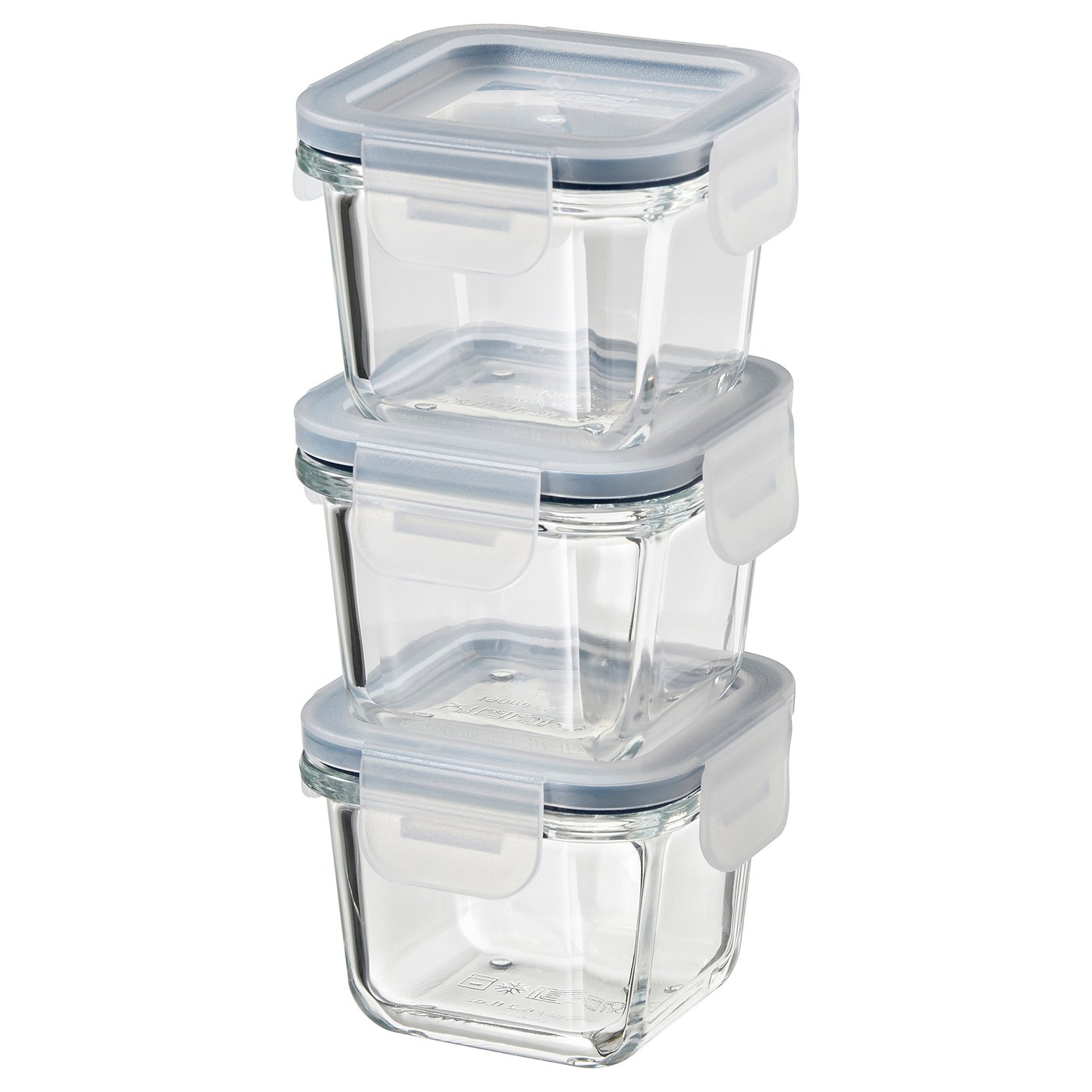 IKEA 365+ food container with lid square/glass - IKEA