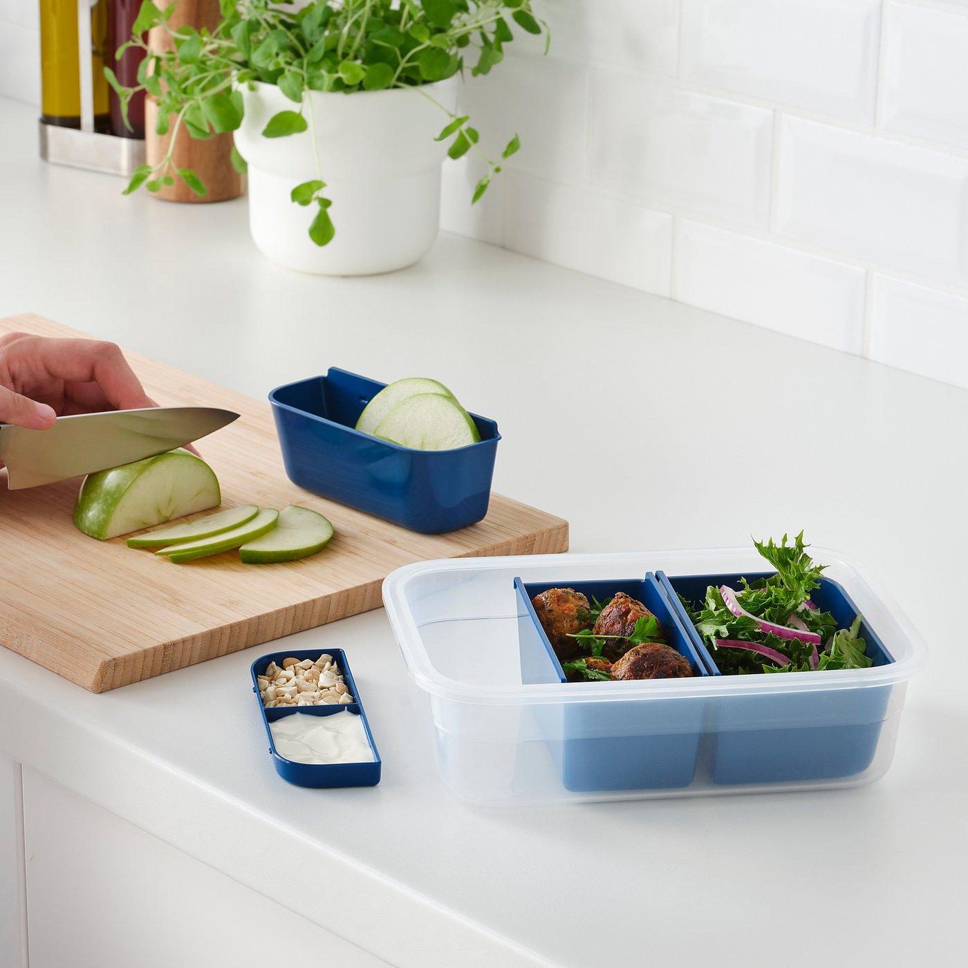 IKEA 365+ insert for food container, set of 3 dark blue - IKEA