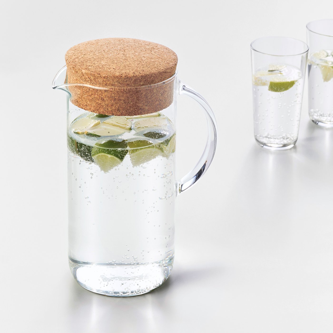 IKEA 365+ jug with lid clear glass/cork - IKEA