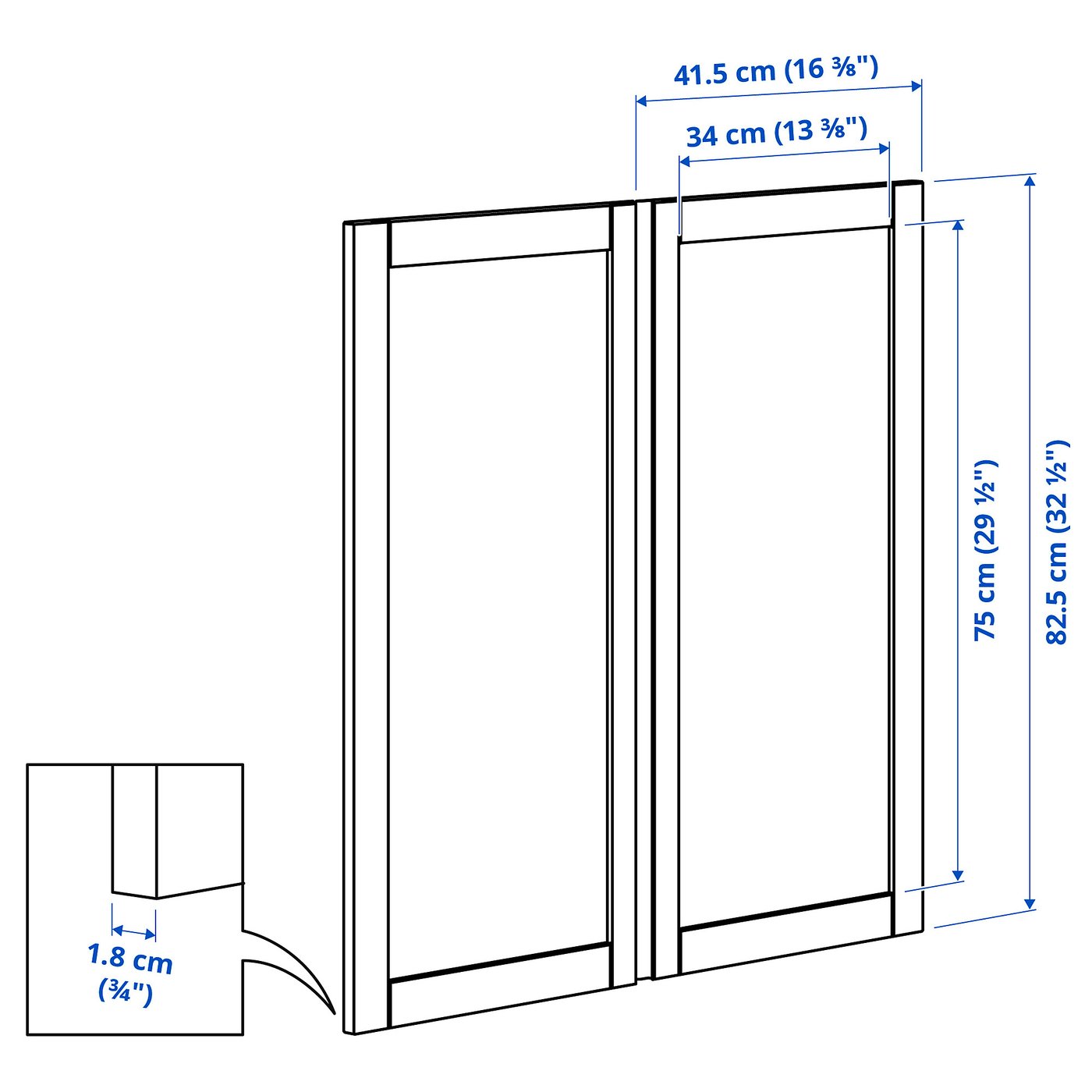 IVAR door dark grey/felt - IKEA