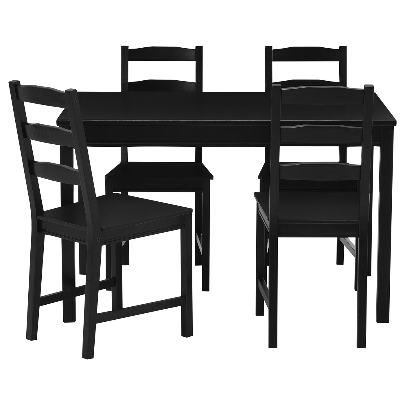 JOKKMOKK table and 4 chairs black-brown - IKEA