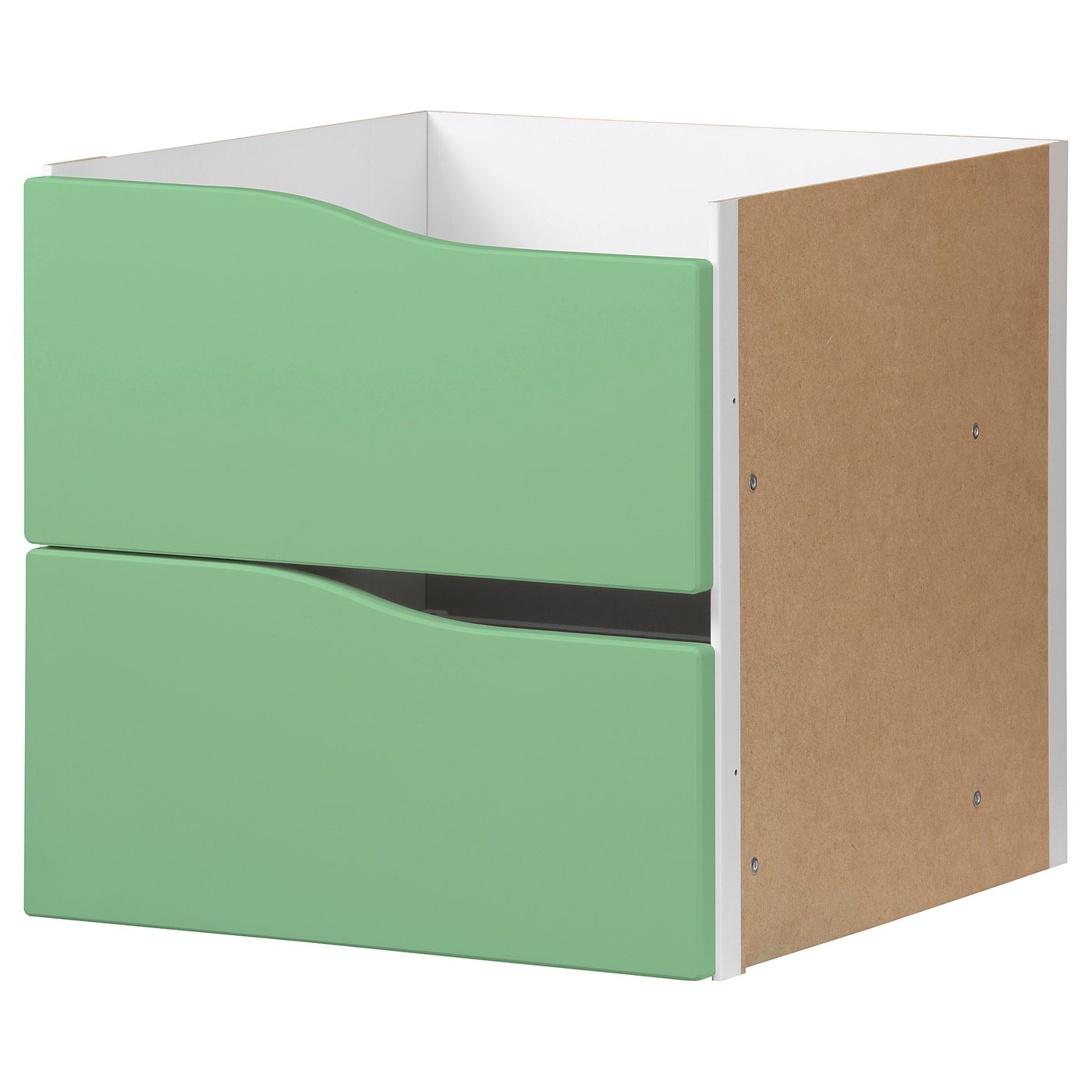Kallax Insert With 2 Drawers Wave Shaped Green Ikea