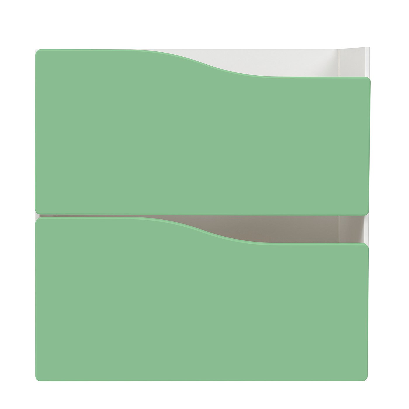 KALLAX insert with 2 drawers wave shaped/green - IKEA