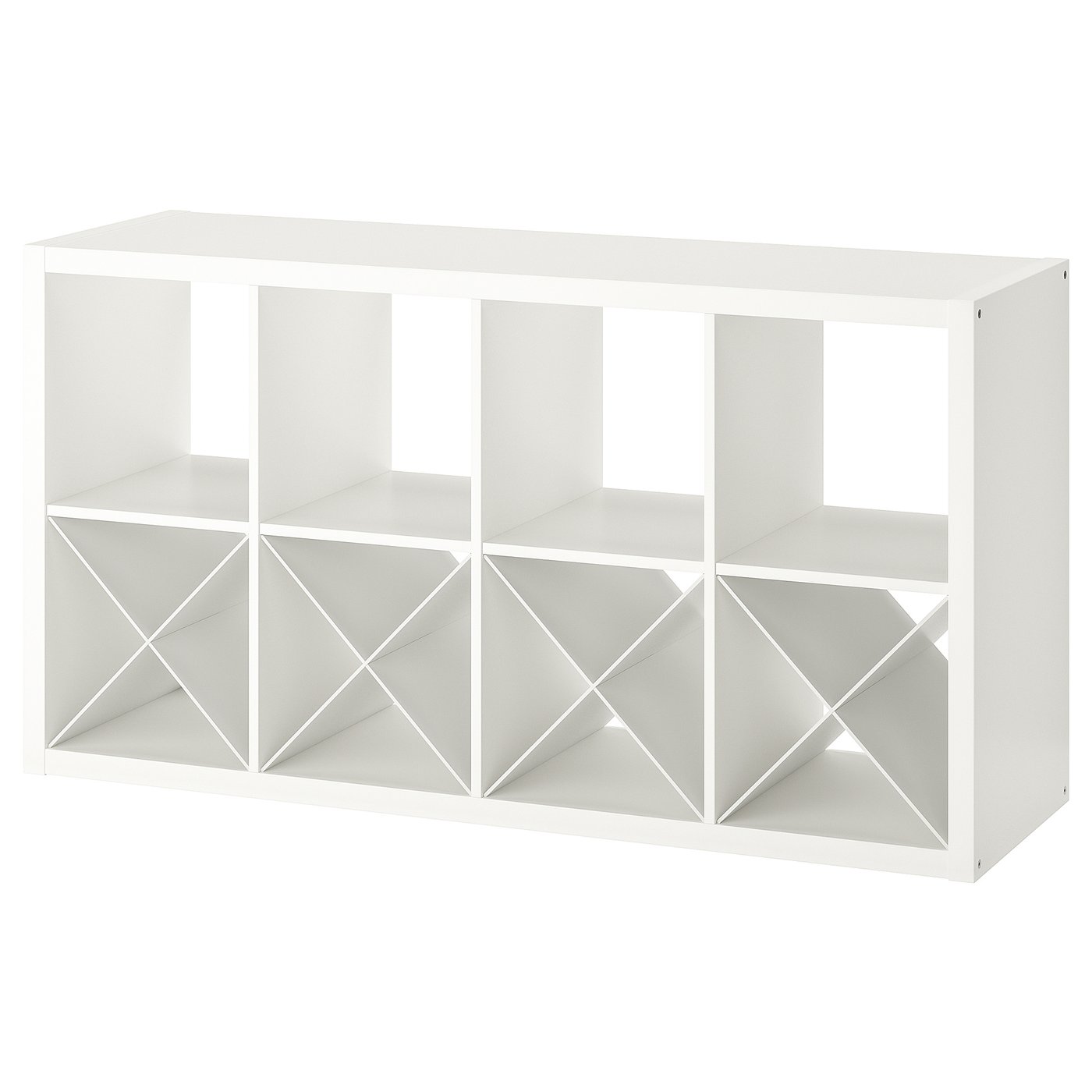 KALLAX shelving unit with 4 inserts white - IKEA