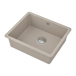 KILSVIKEN inset sink, 1 bowl black quartz composite - IKEA