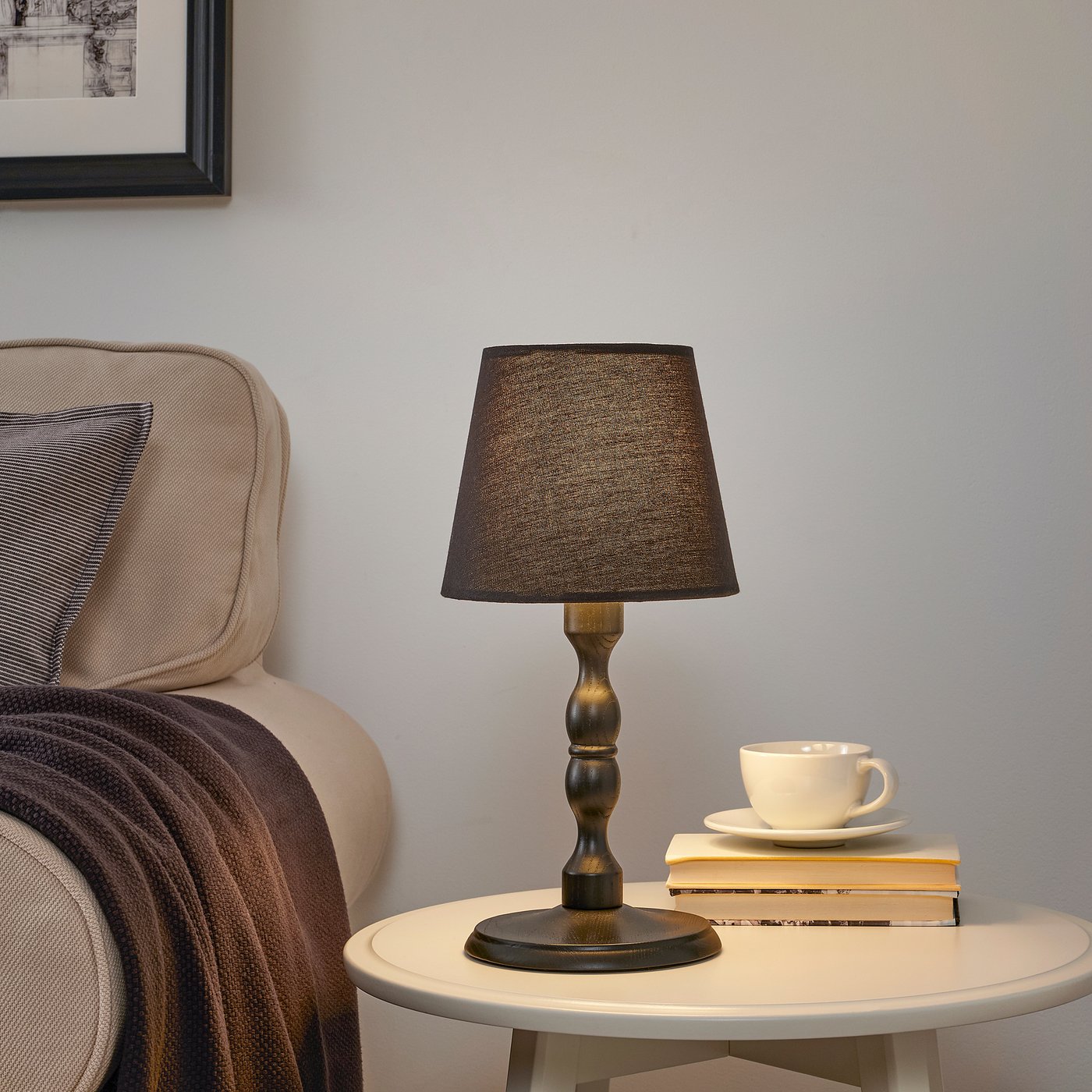 KINNAHULT table lamp black ash/black - IKEA