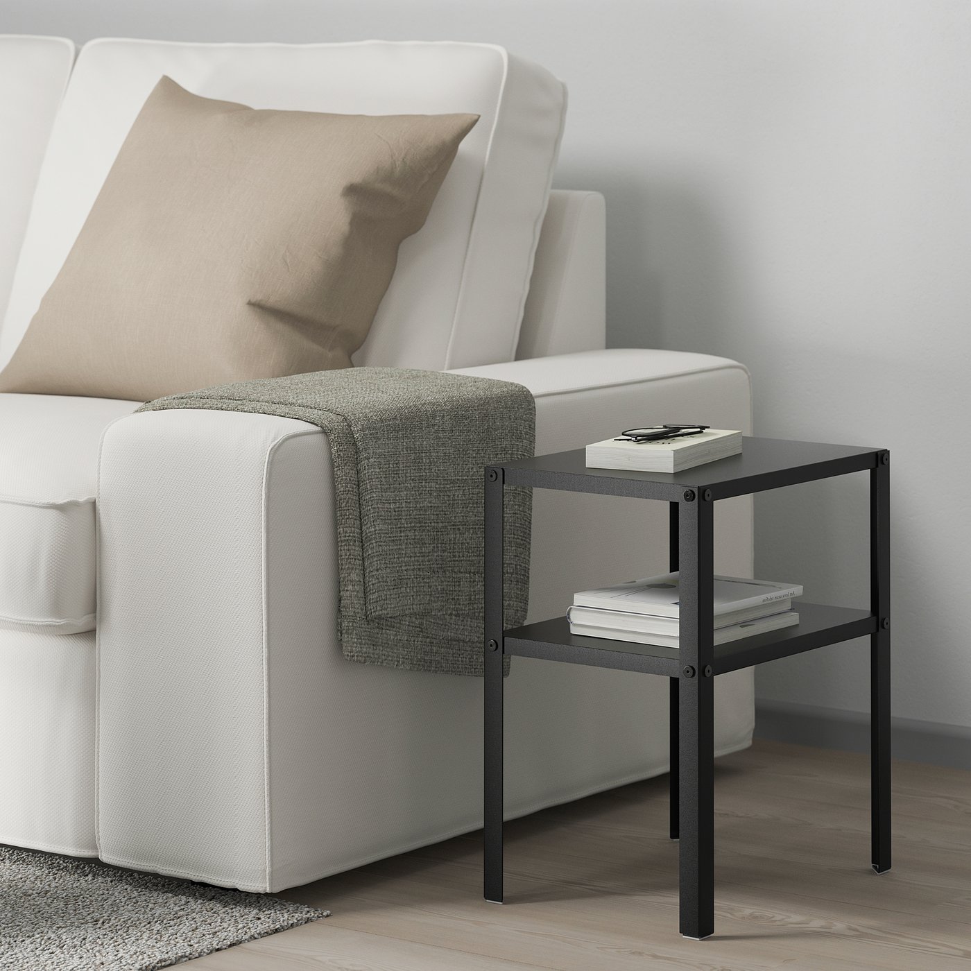 KNARREVIK bedside table black - IKEA