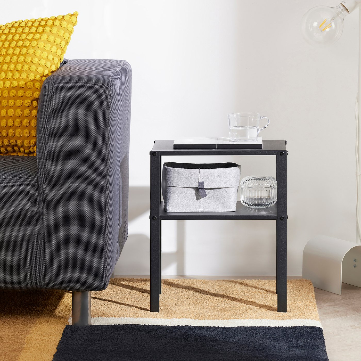 KNARREVIK bedside table black - IKEA