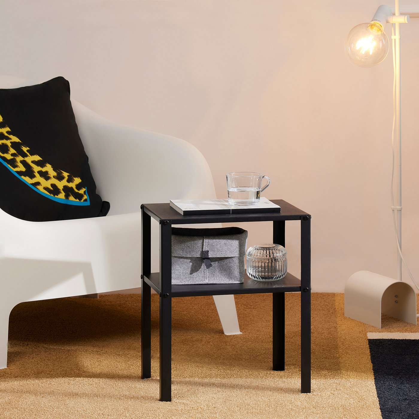 KNARREVIK bedside table black - IKEA
