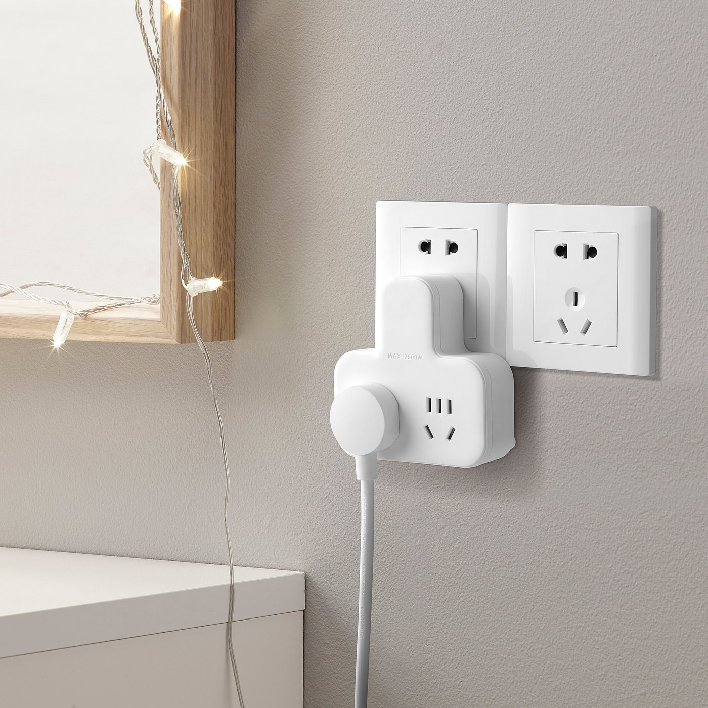 KOPPLA 2-way adaptor plug white - IKEA