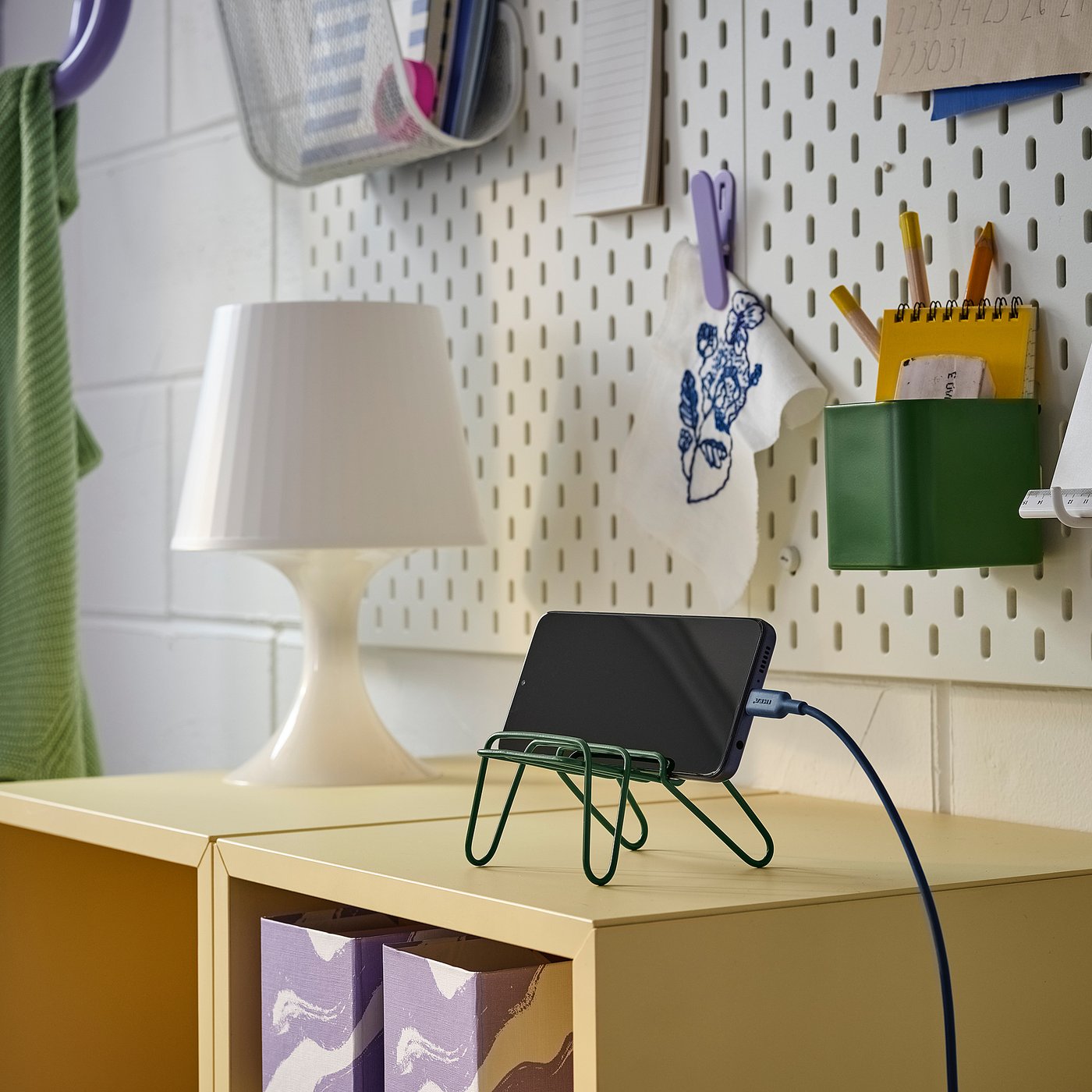 KRUBBET holder for mobile phone dark green - IKEA