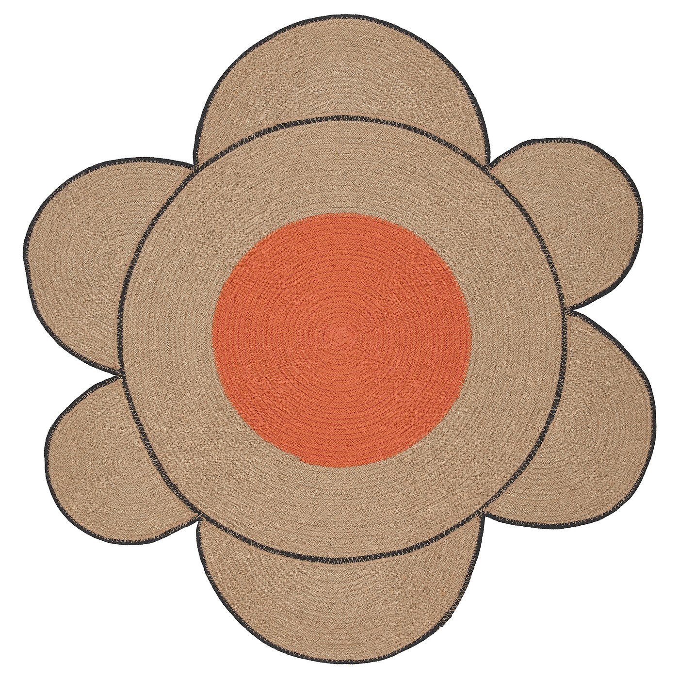 MÄVINN rug flower-shaped natural - IKEA