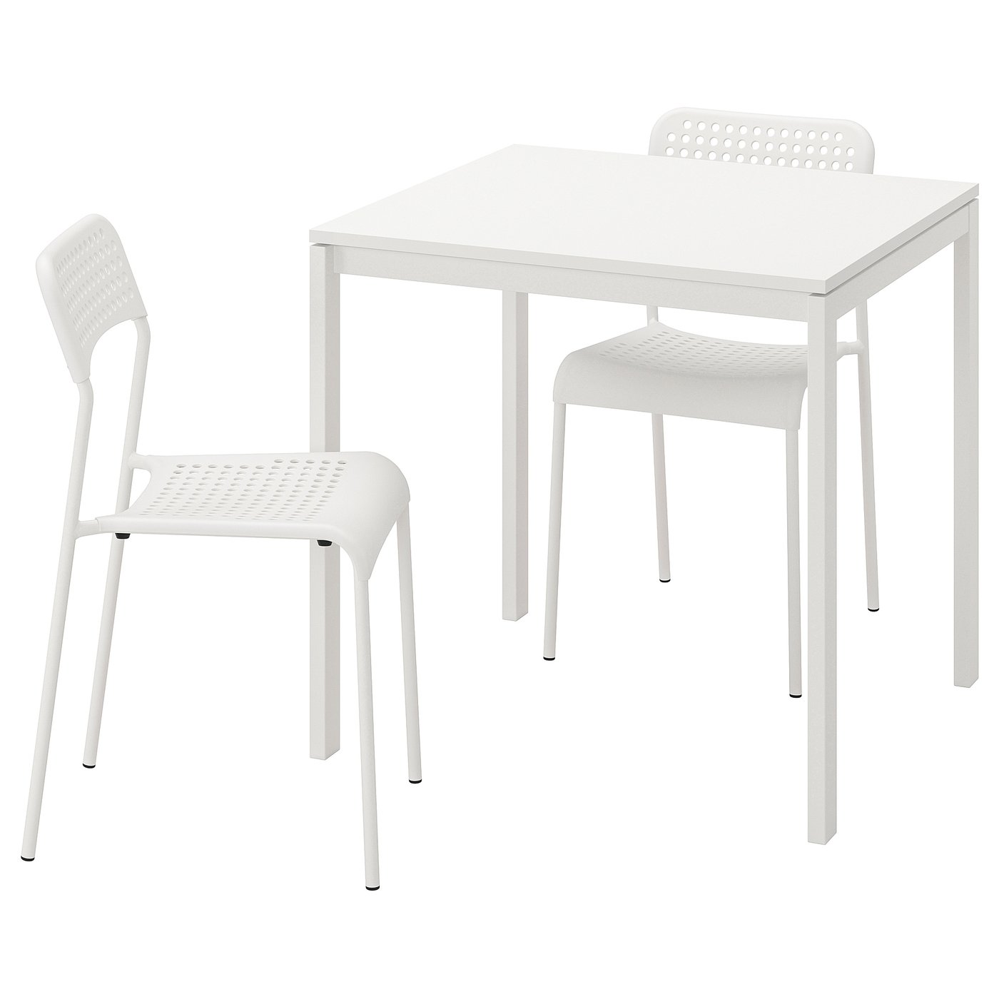 MELLTORP / ADDE table and 2 chairs white/white - IKEA