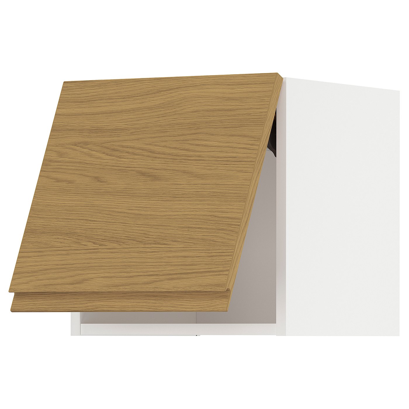 METOD wall cabinet horizontal white/Voxtorp oak effect - IKEA