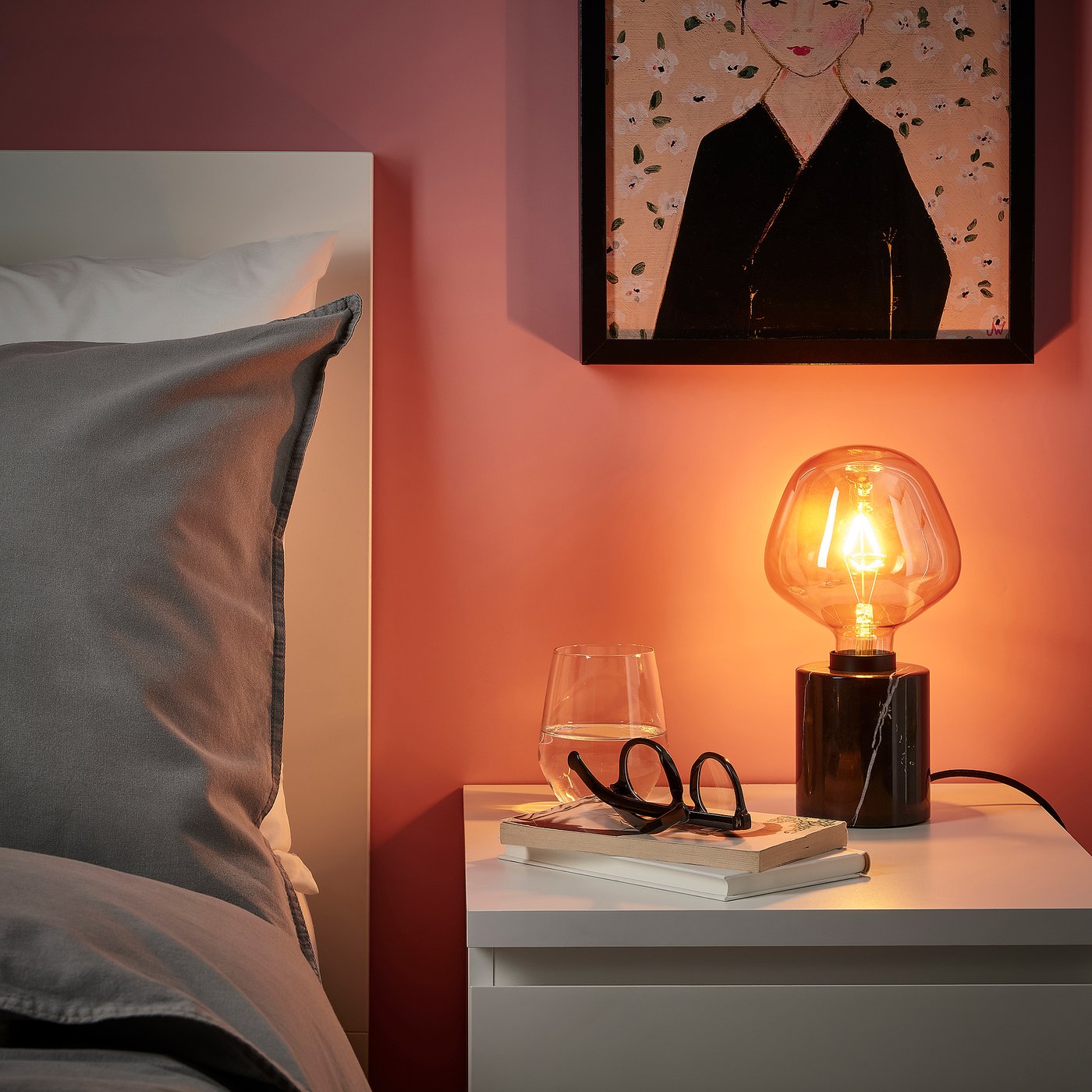 MOLNART LED bulb E27 120 lumen bell-shaped brown clear glass - IKEA