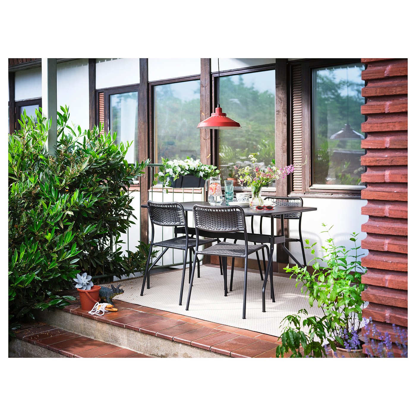 MORUM rug flatwoven, in/outdoor beige - IKEA