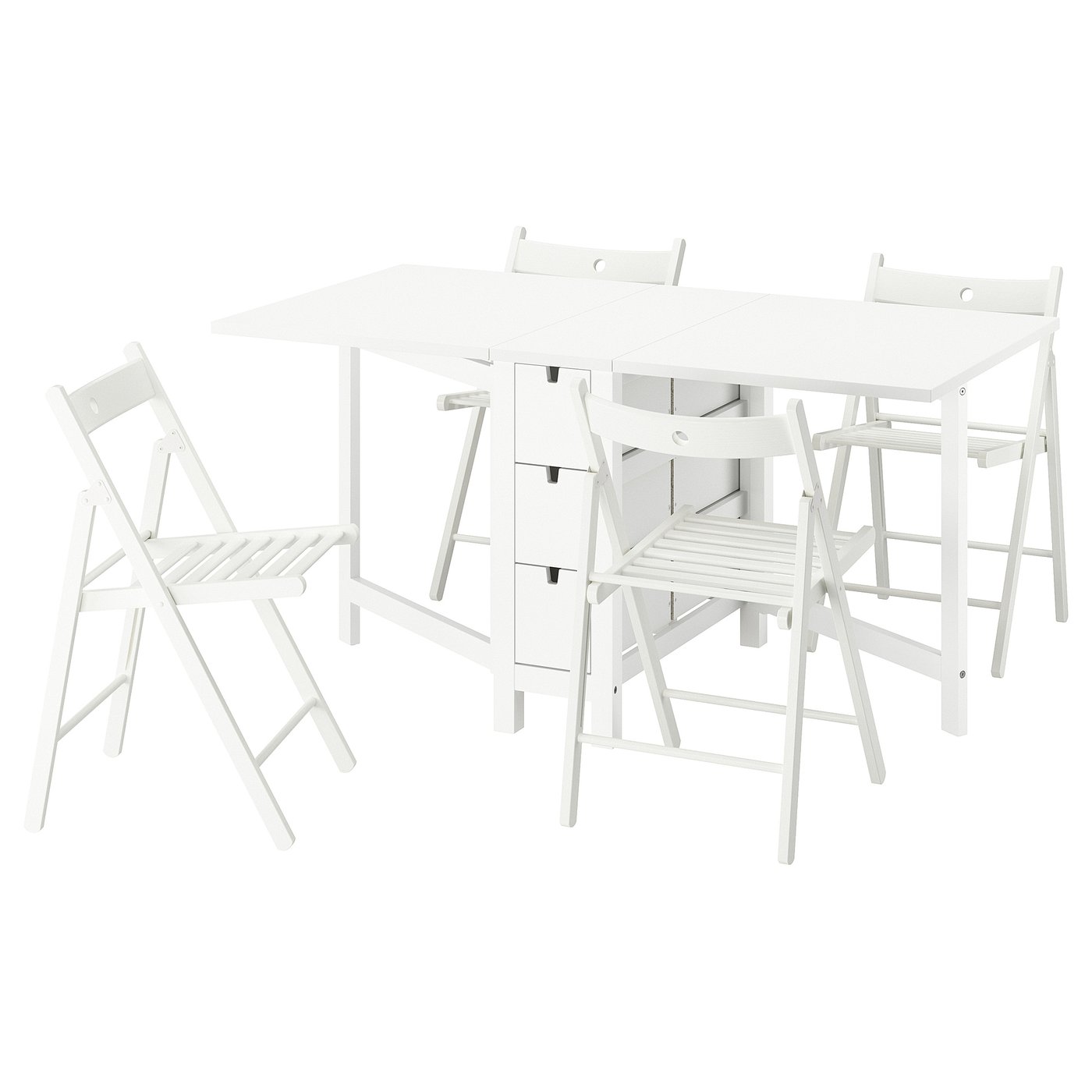 NORDEN / FRÖSVI table and 4 chairs white/white - IKEA