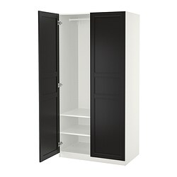 PAX / FLISBERGET wardrobe white/light beige - IKEA
