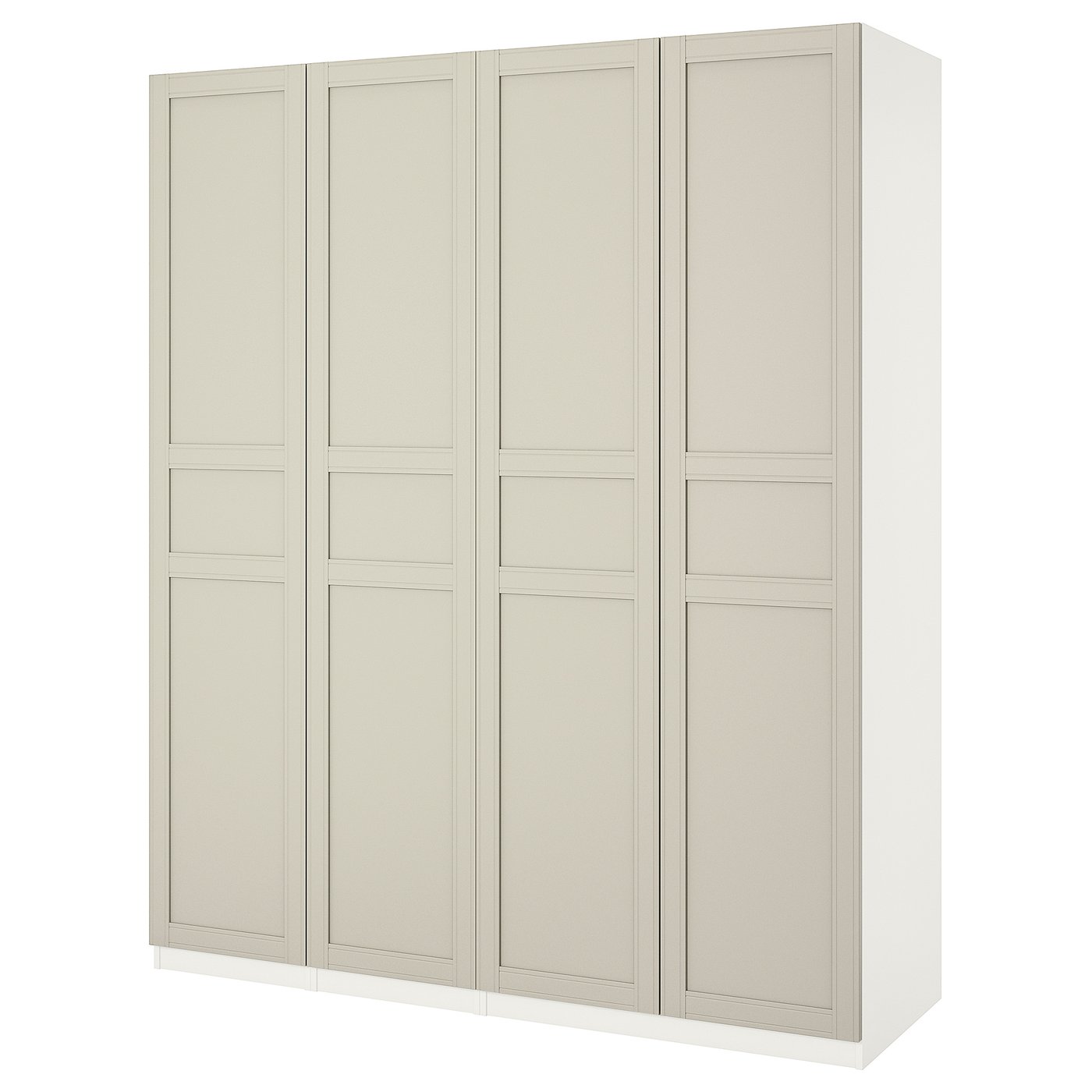 PAX / FLISBERGET wardrobe white/light beige - IKEA