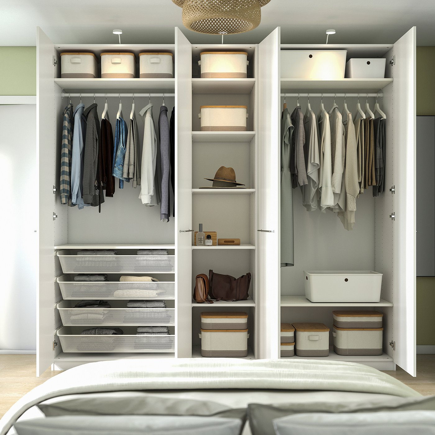 PAX / FORSAND wardrobe white/white - IKEA